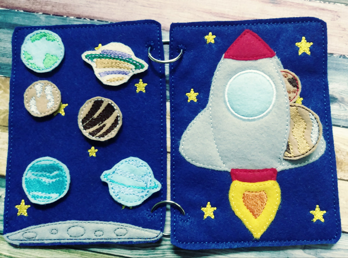 Solar system quiet book page - outer space quiet book page - travel to ...