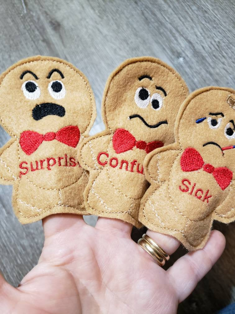 Emotions quiet book page - Feelings finger puppet - busy book - activi ...