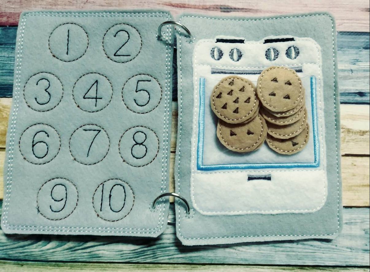 Learn to count - Toddler quiet book page - toddler busy book - countin ...