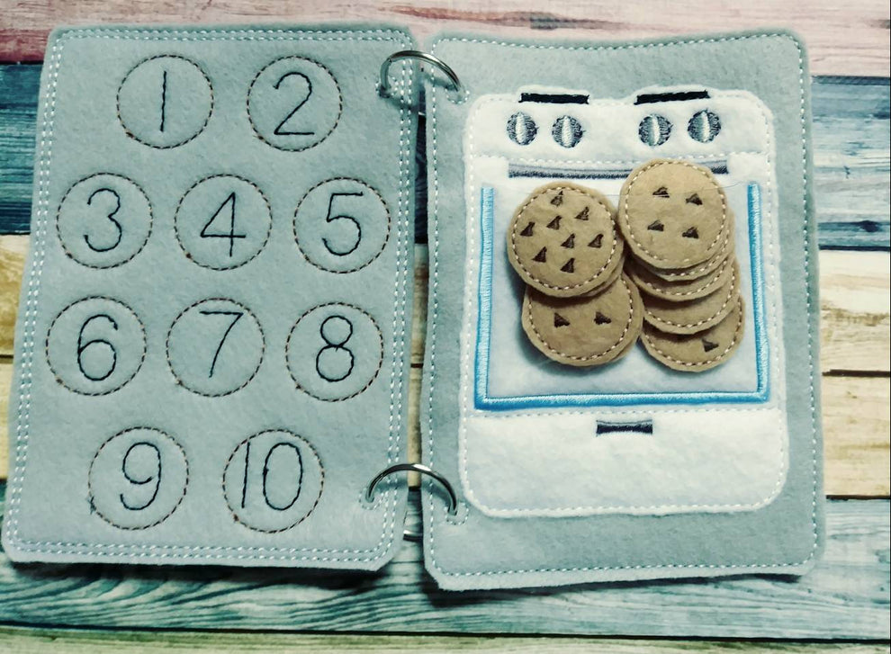 Learn to count - Toddler quiet book page - toddler busy book - countin ...